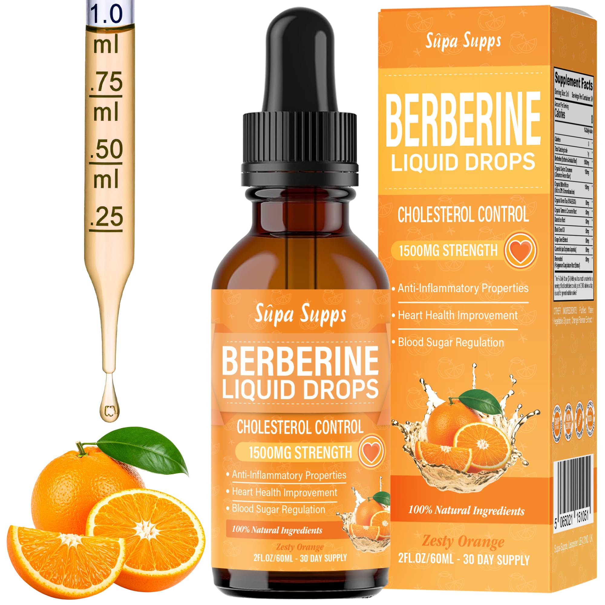Berberine Liquid 60ml – High Strength Berberine Supplement for Weight ...